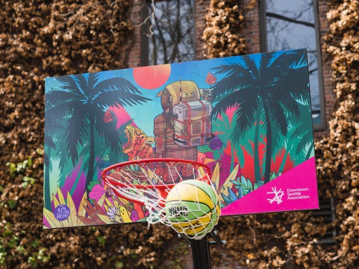 Basketball Hoops in Occidental Square