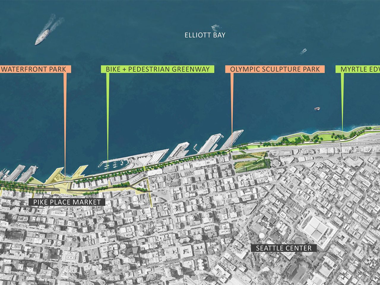 New Seattle Waterfront improvement to be paid for by private donors